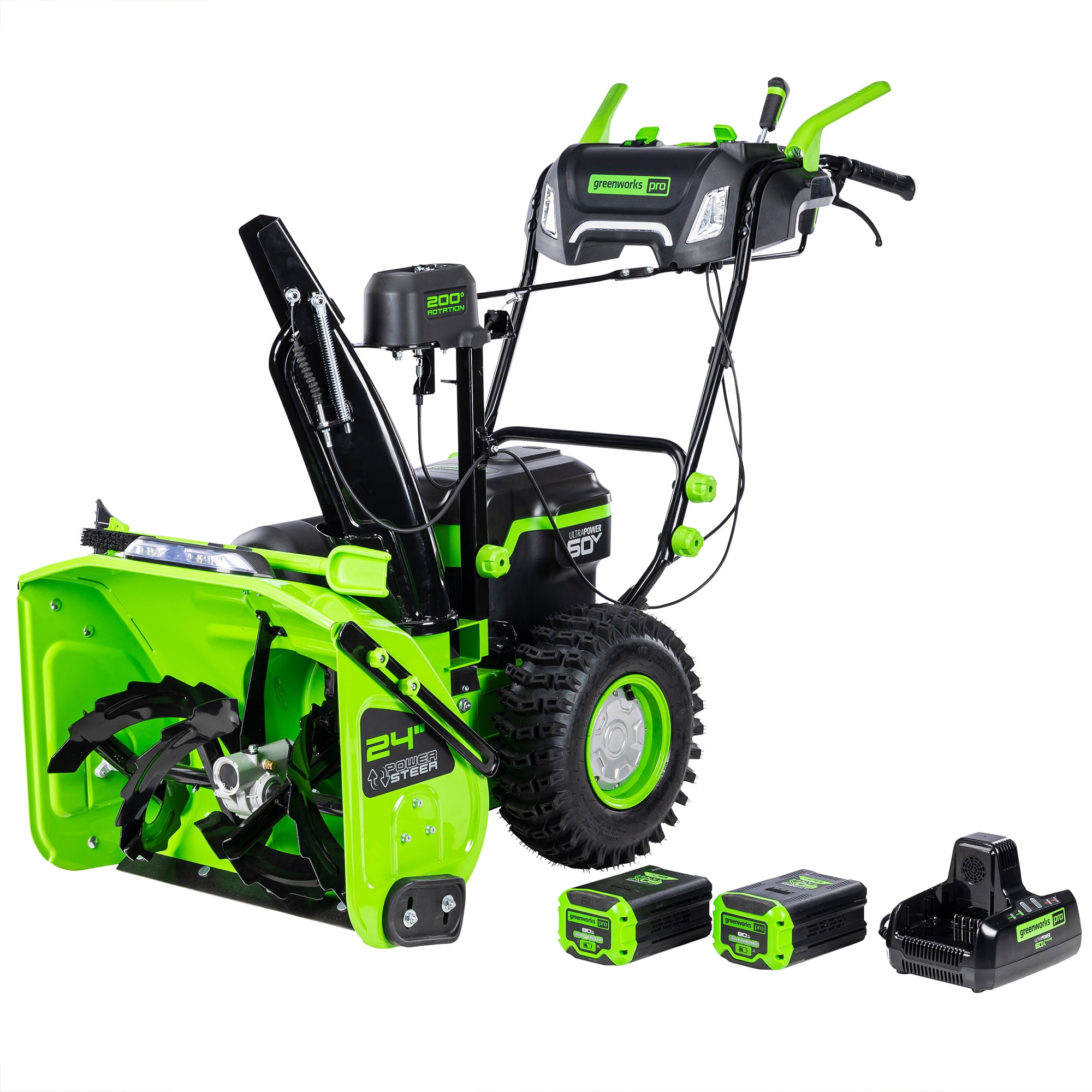"Greenworks 60V 24"" Self-Propelled Snow Blower with Brushless Motor ...