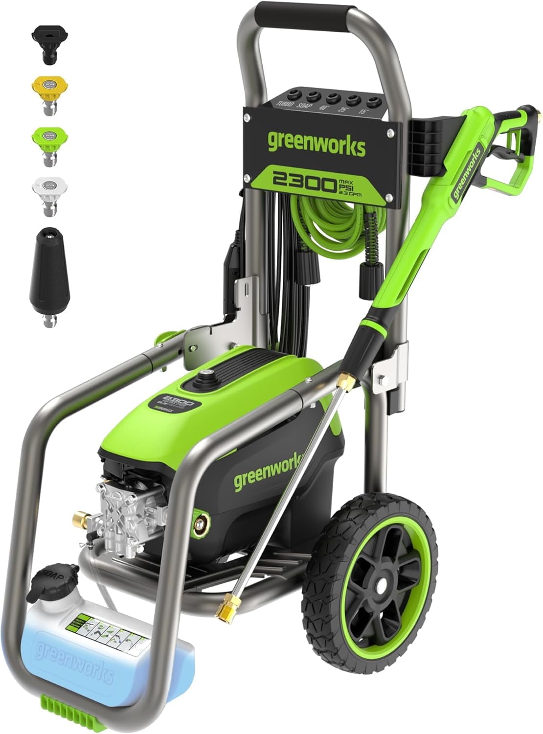 Greenworks Brushless 2300 PSI 2.3 GPM Max/ 1.2 GPM Electric Pressure ...