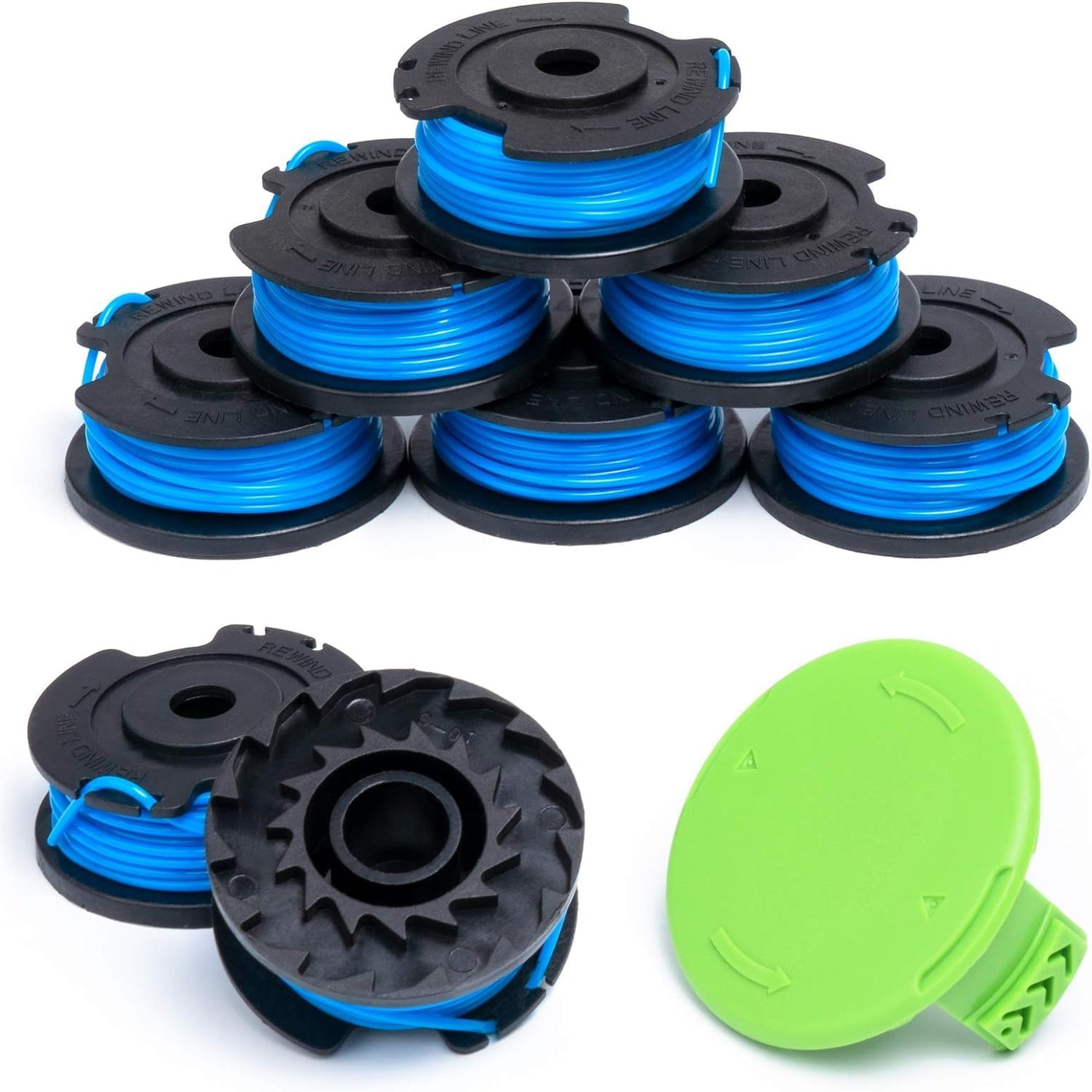 Greenworks Trimmer String Replacement Kit with 8 Spools and Cap ...