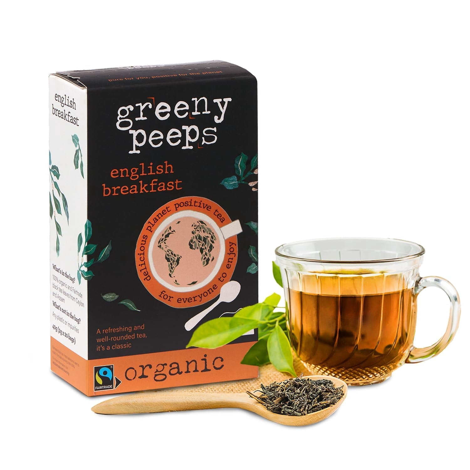 Greenypeeps Organic English Breakfast Tea Bags - Rich and Robust Ceylon ...
