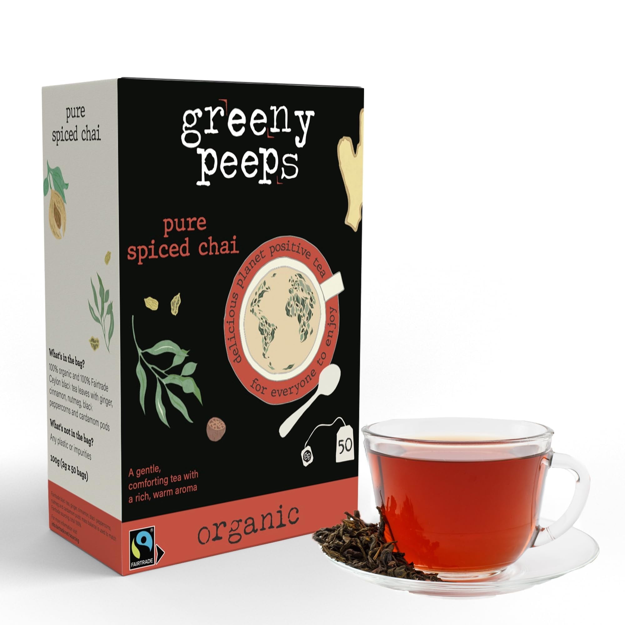 Greenypeeps Organic Pure Spice Chai Tea - Eco Friendly Spiced Black ...