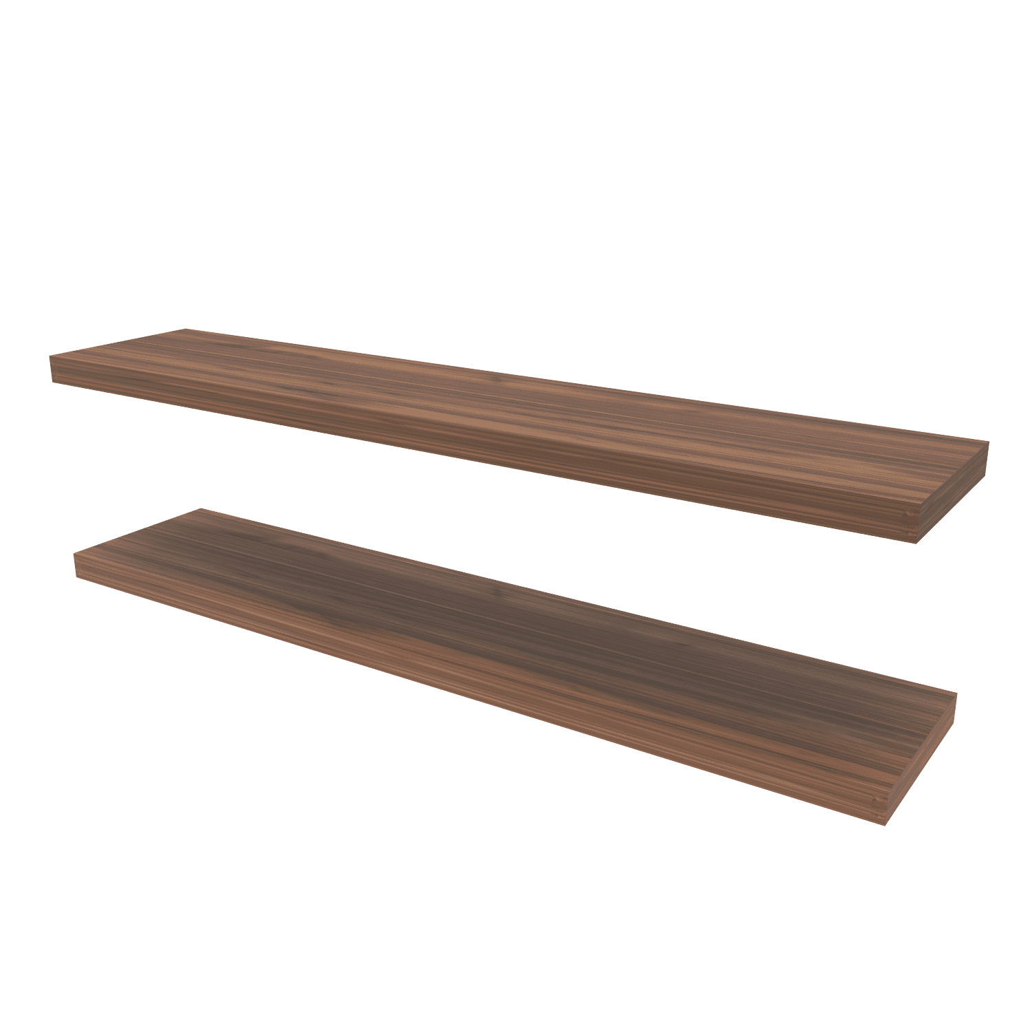 Greer Floating Shelf In Melamine X2,Mahogany Gales,Mahogany Melamine ...
