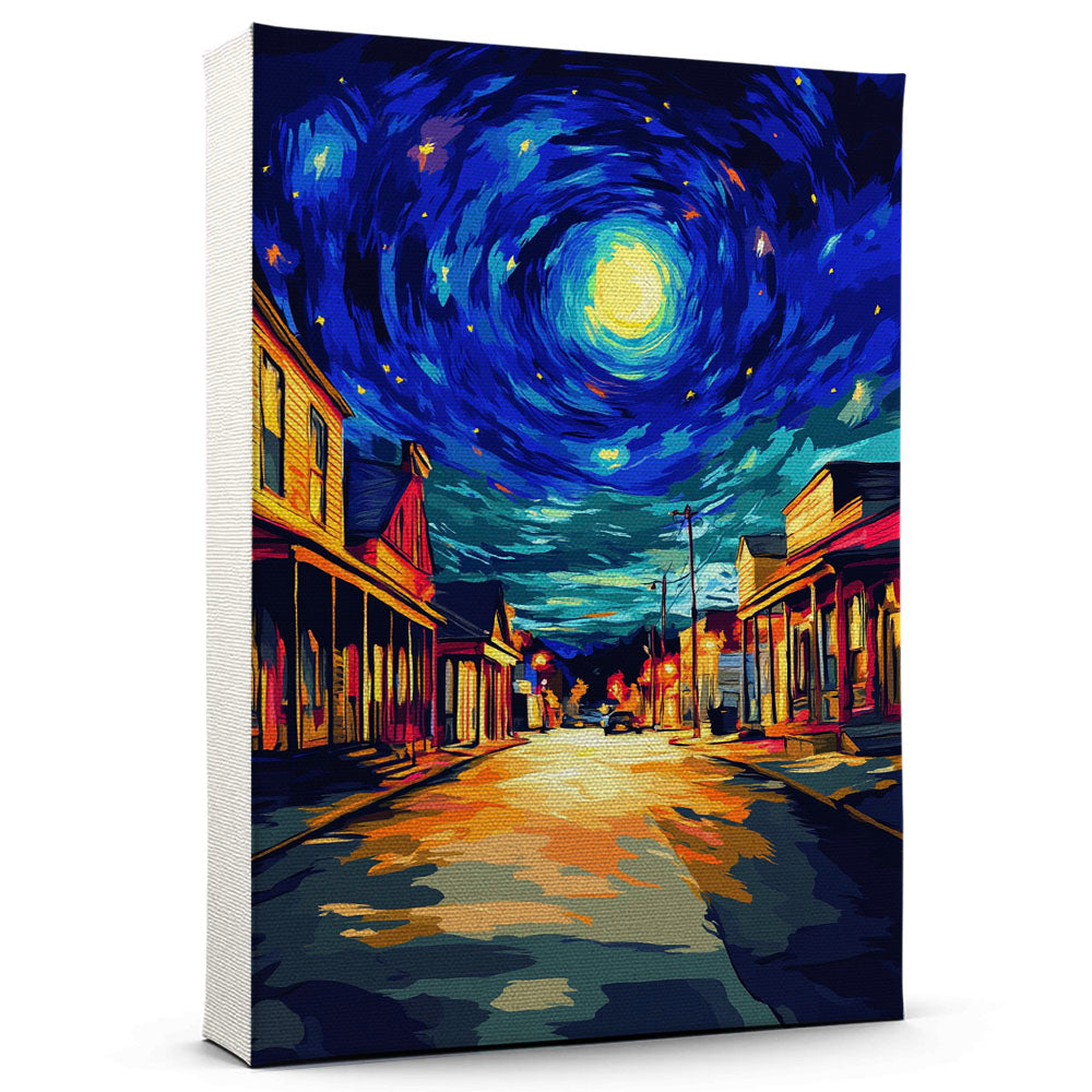 Greer county Travel Starry Night Canvas Print, Wisconsin Canvas Wall ...