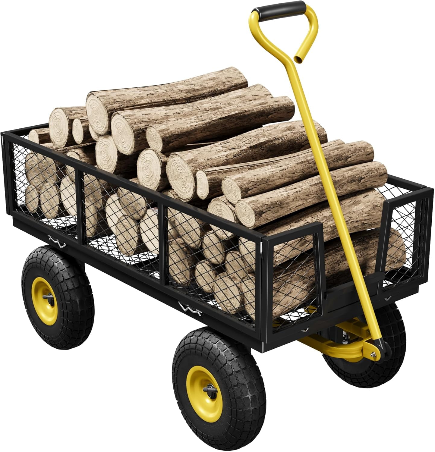 Greesum 900 LBS Steel Garden Cart,Heavy Duty Utility Wagon Carts,with ...