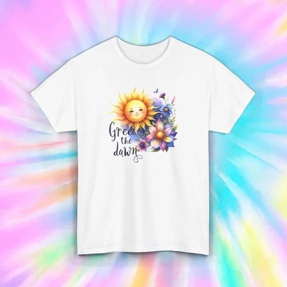 Greet the Dawn Floral Sun Morning Nature Inspired Uplifting Unisex T ...