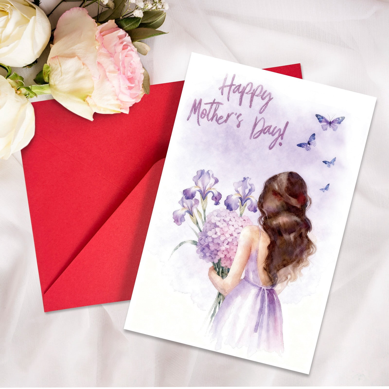 Greeting Card 10pc Mother's Day Greeting Cards With Envelopes Hug Thank ...