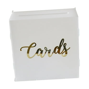 Rose Gold Card Box with Foil Satin Ribbon & Cards Label. A Large Card ...