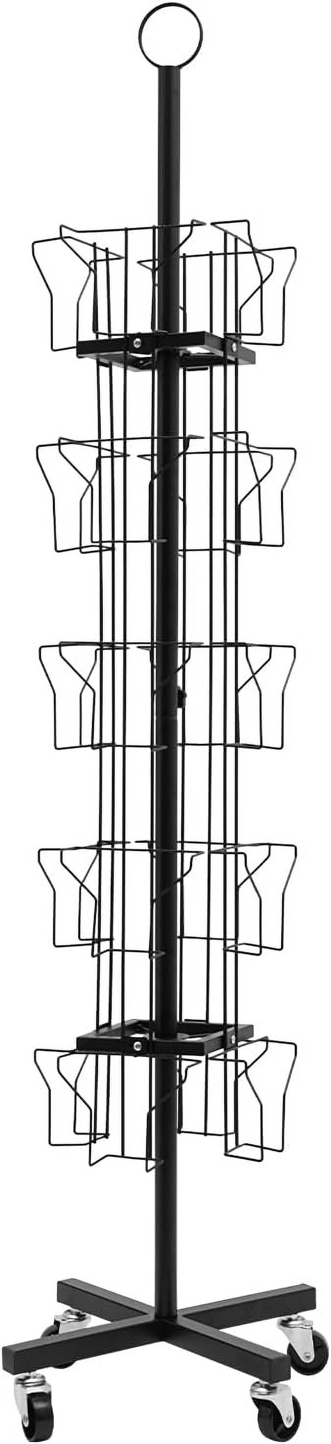 Greeting Card Display Stand, 5-Tier 20 Pockets Metal Postcard Display ...