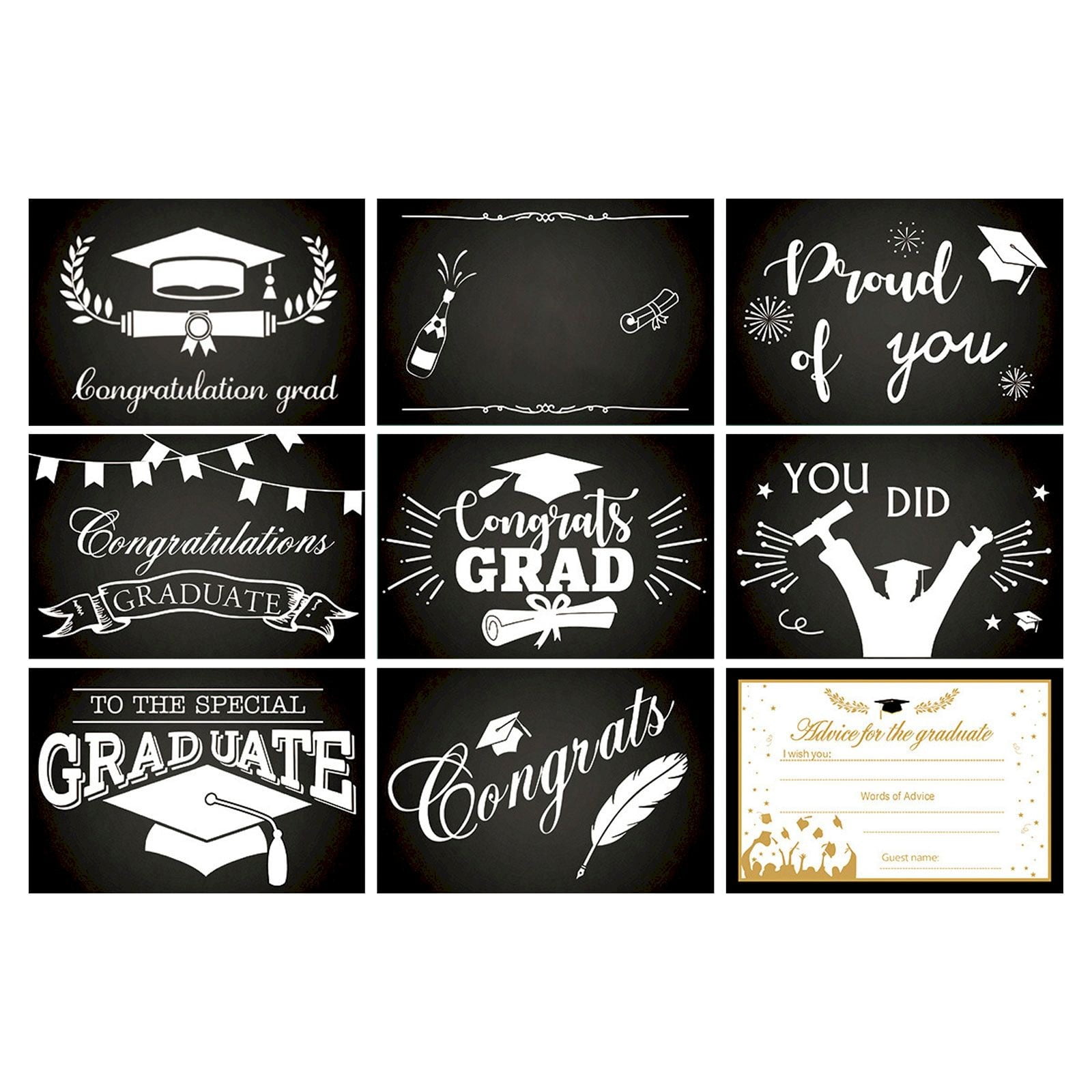 Greeting Card Pack Clearance! Graduation Advice Cards 2025 Pack of 8 ...