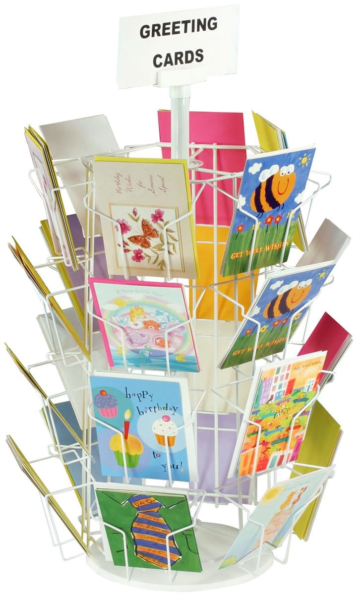 "Walmart 4-Tier Greeting Card Rack, 24 Pockets, 29"" Tall, Hexagon Wire ...