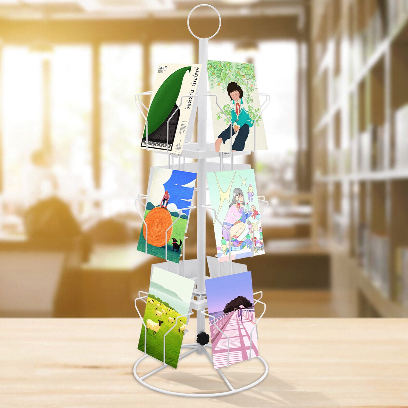 Greeting Card Rack Spins 12Pocket White Retail Display 6"x8'' Cards ...