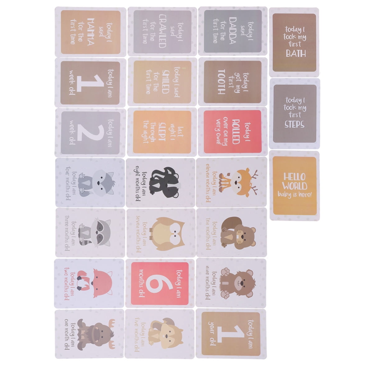 Greeting Cards Record Baby Milestone Month Photo Props Newborn ...