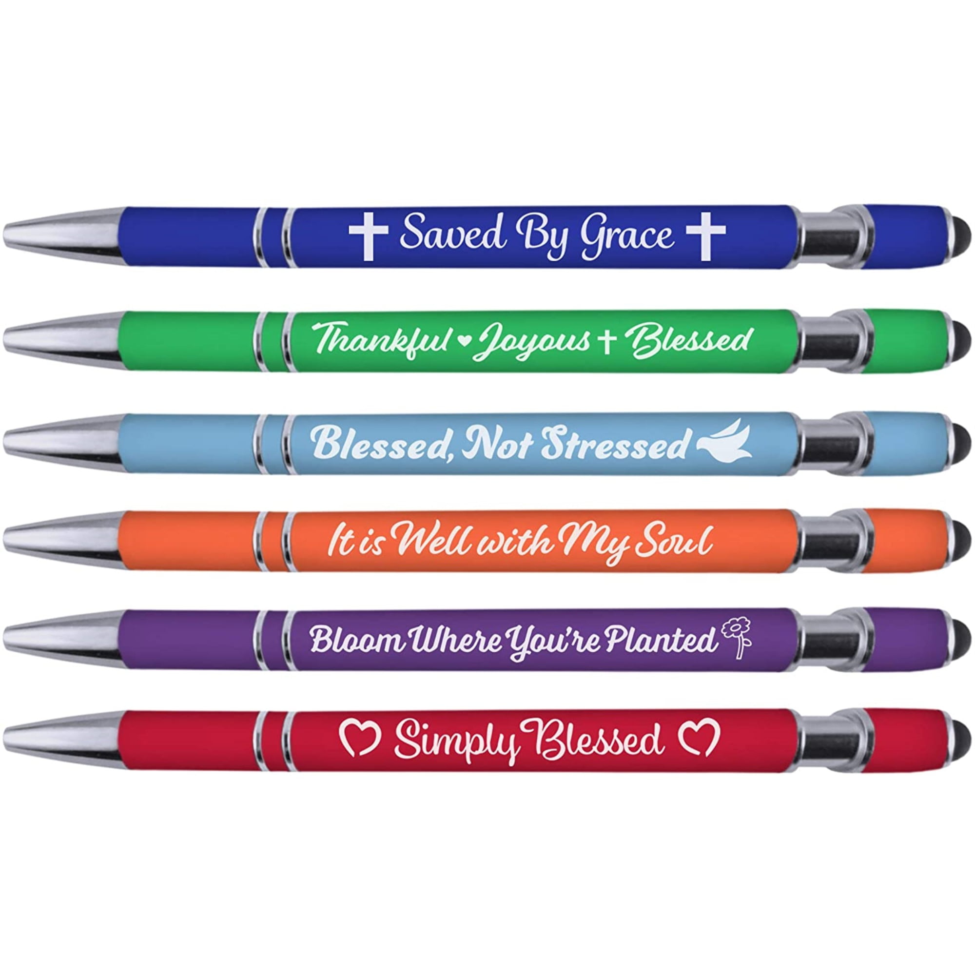 Greeting Pen Christian Inspirational Pen Set with Soft Touch Coated ...