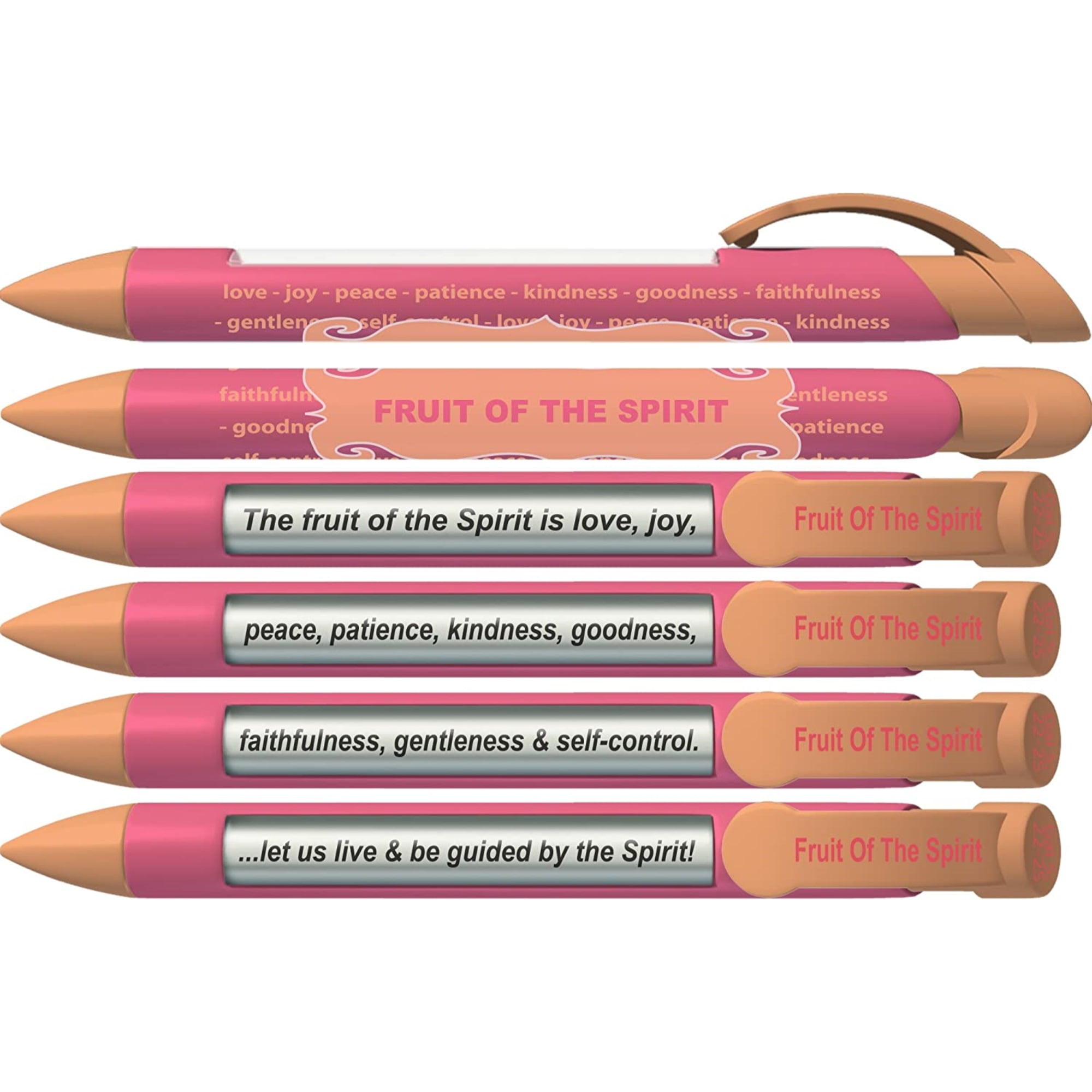 Greeting Pen Fruit of the Spirit Scripture Pens, 6 Pen Set with ...