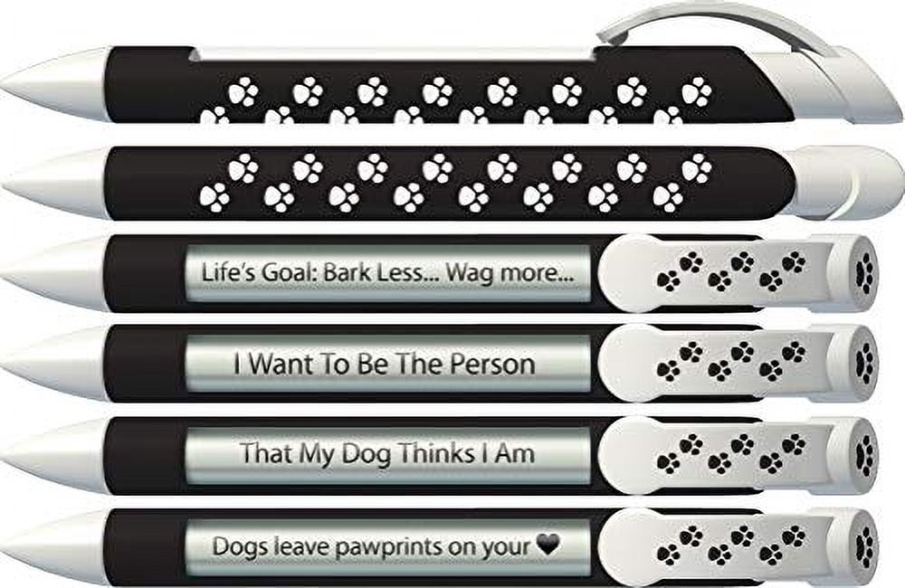 Greeting Pen Paw Prints Pens with Rotating Messages, 6 Pen Set (36591 ...