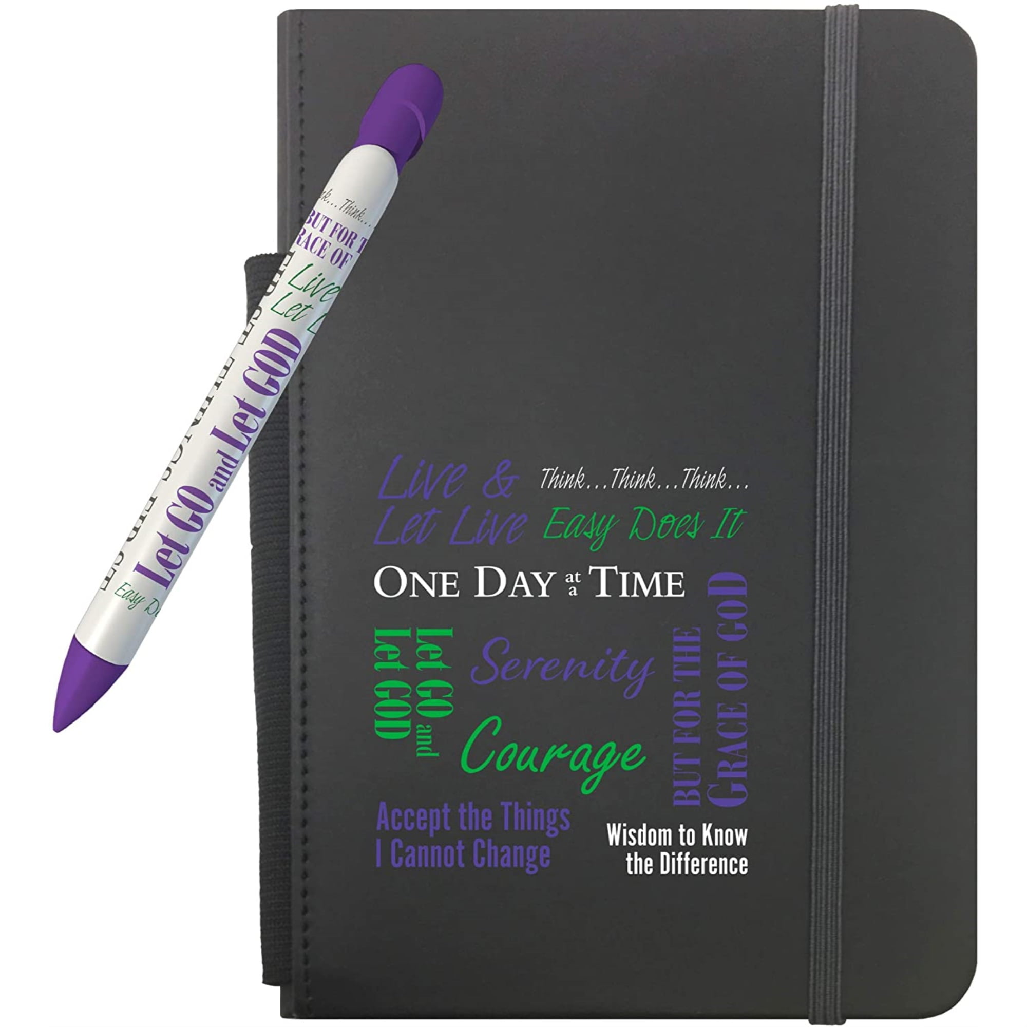 Greeting Pen Serenity Prayer Gift Set with 5" x 8.25" Notebook and 1 ...
