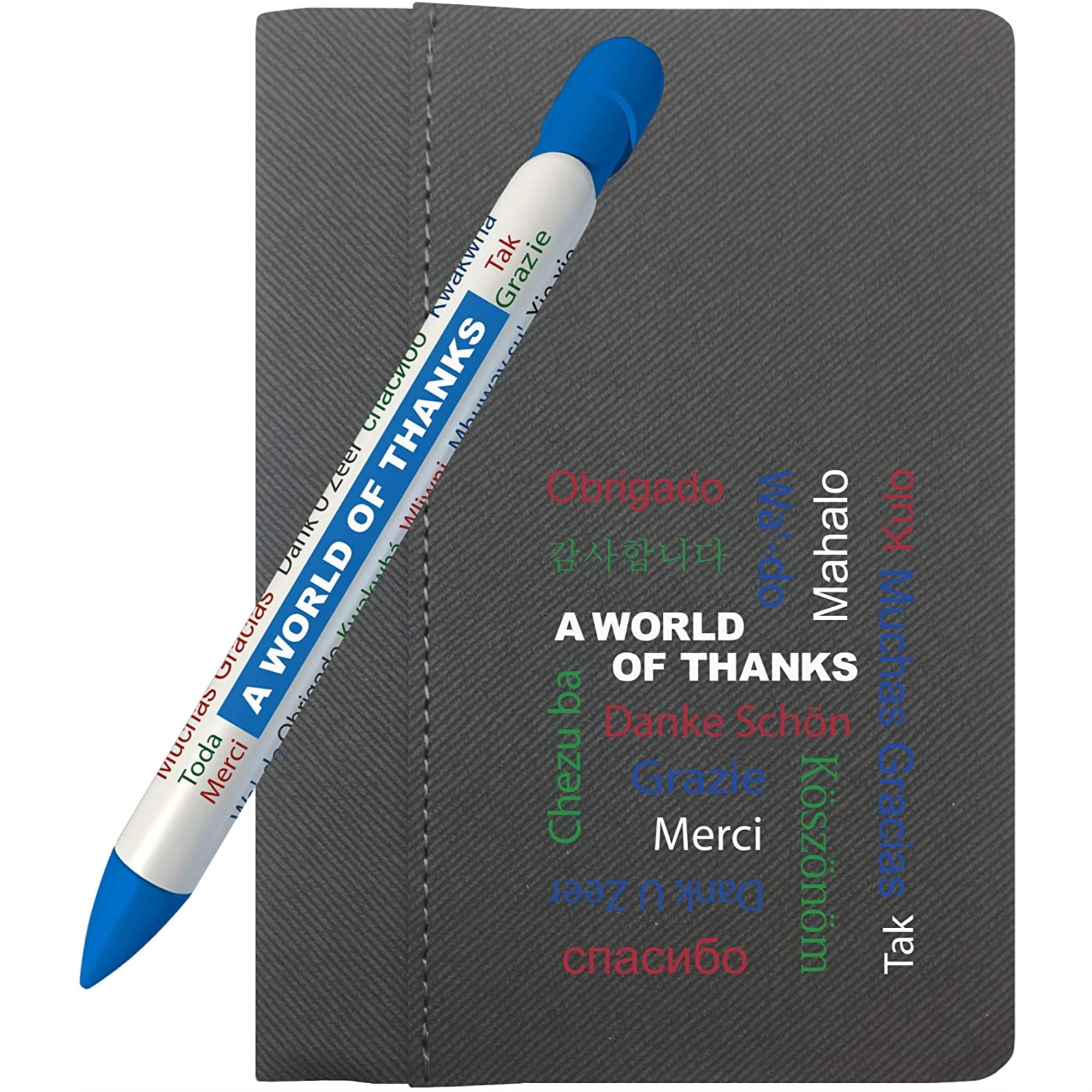 Greeting Pen World of Thanks Teacher Gift Set with 4" x 6" Notebook and ...