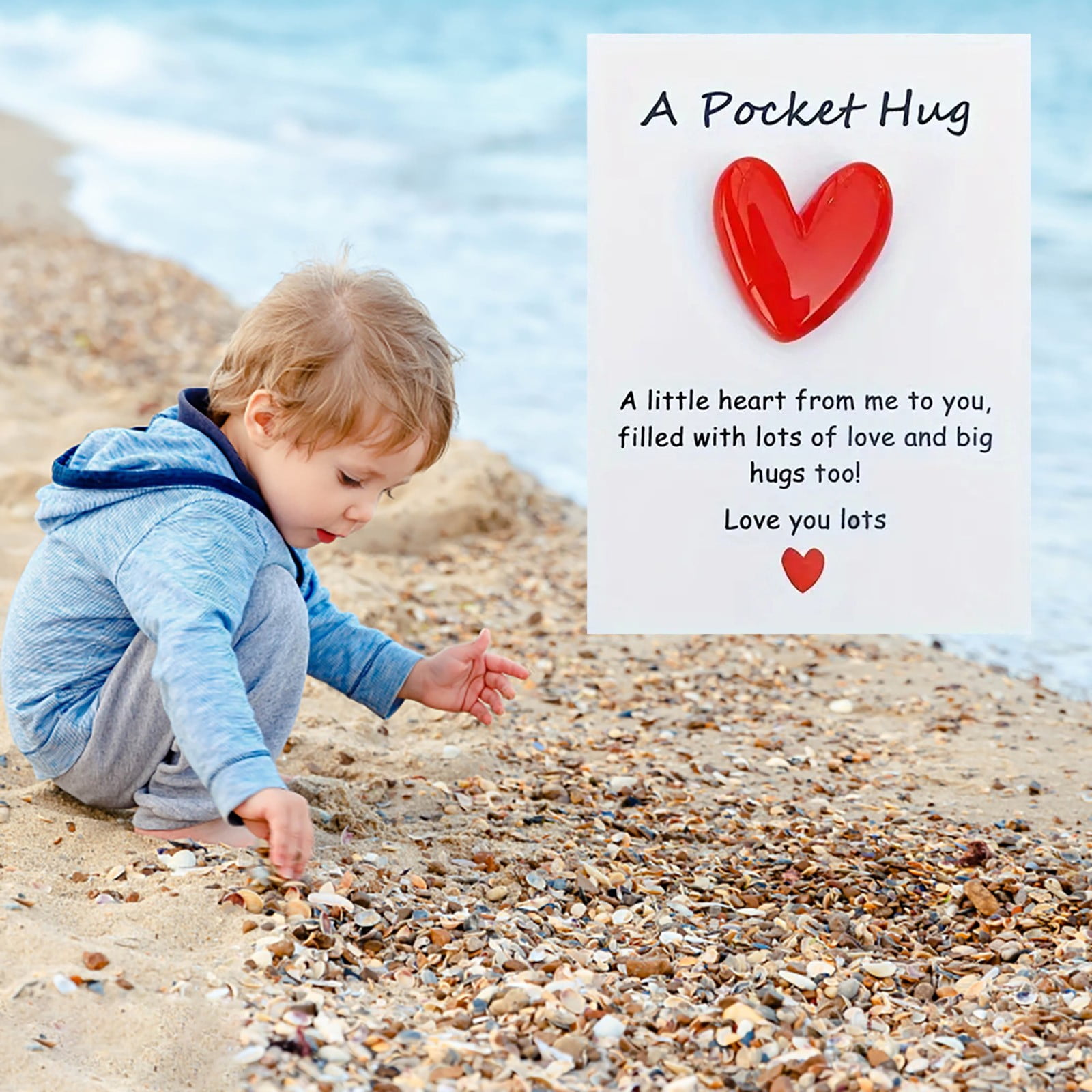 Greeting card Pocket Hug Heart With Greeting Cards Ittle Heart Pocket ...