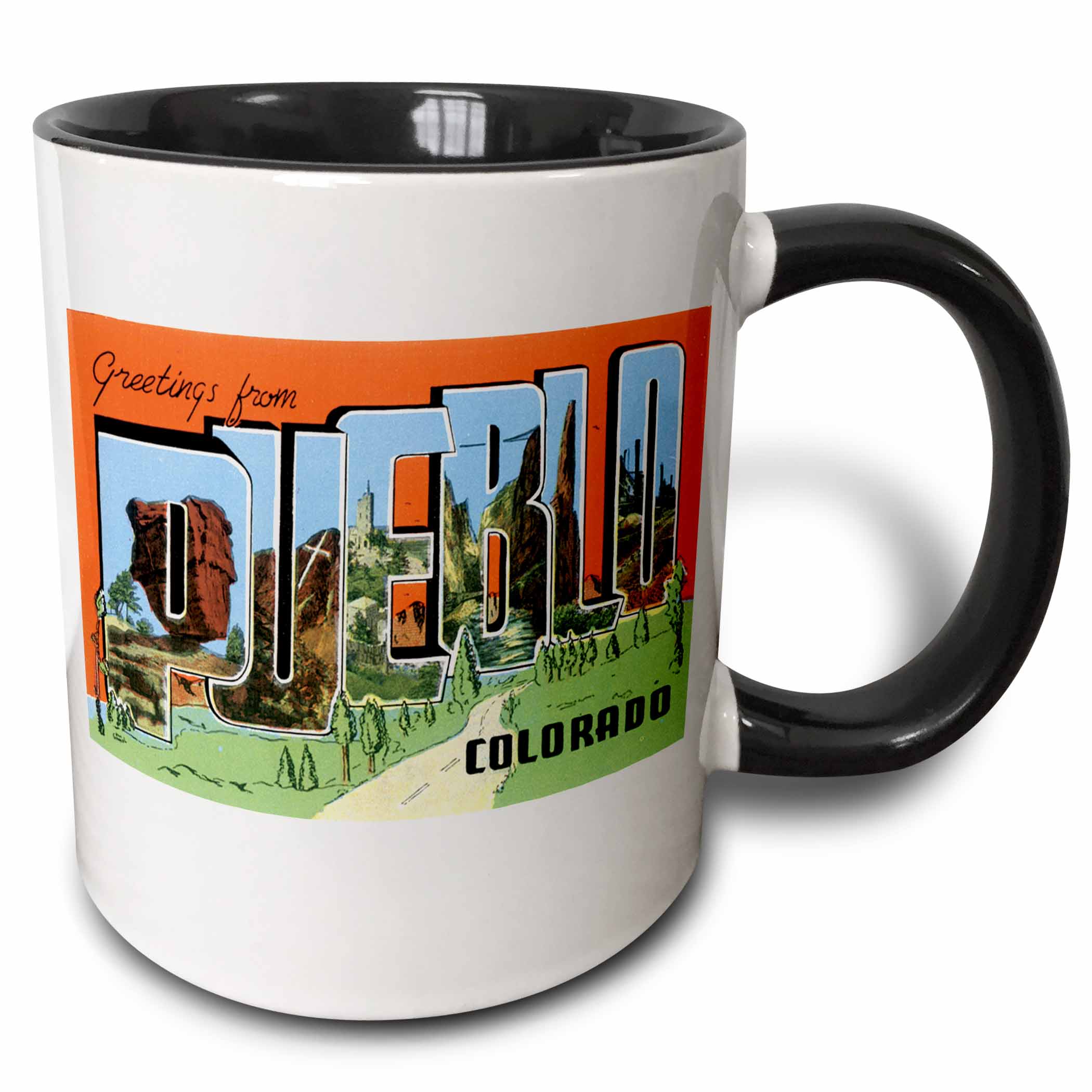 Greetings From Pueblo Colorado With Bold Letters and Scenes of Pueblo ...