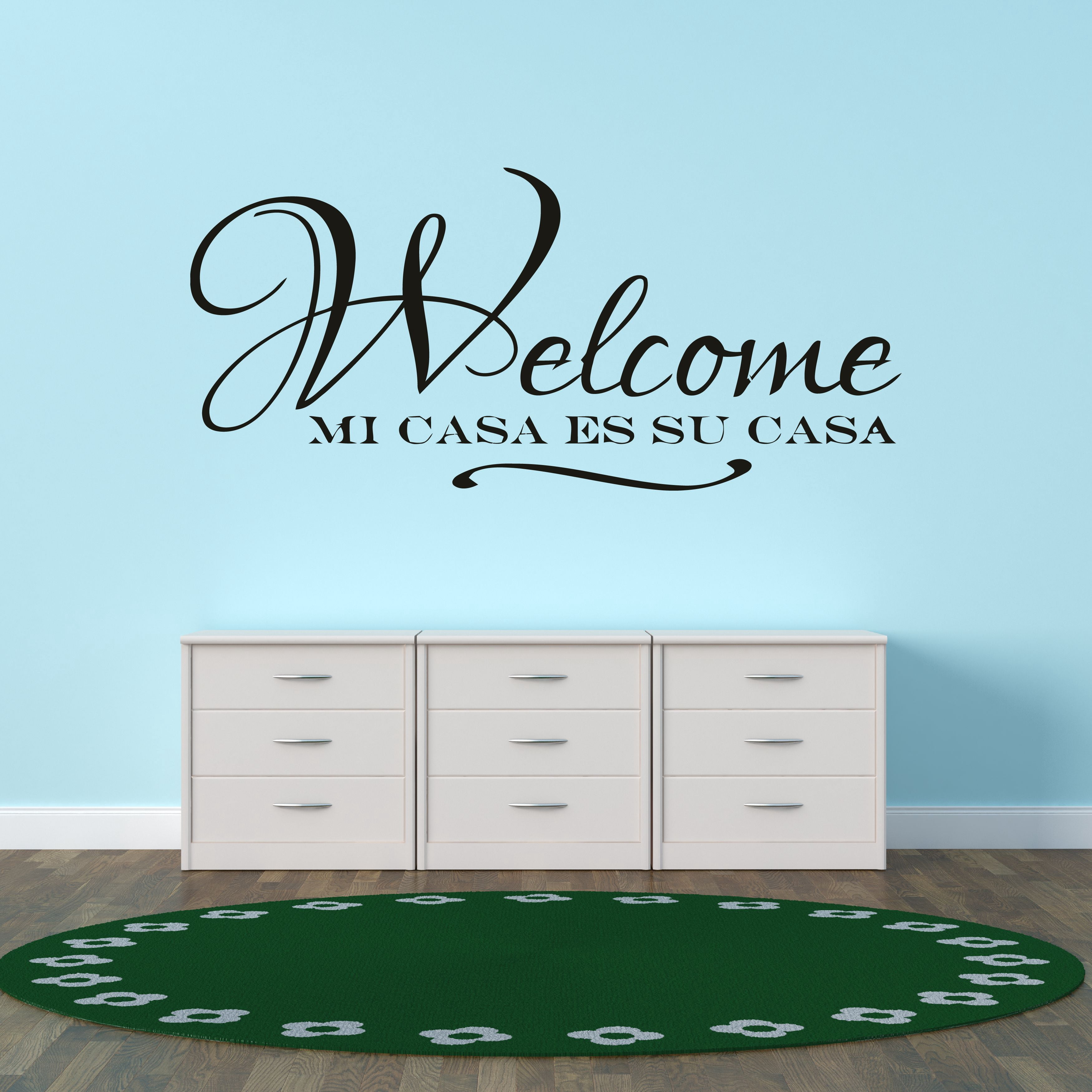 Greetings Wall Decals for Family Hallway - Hallway Welcome Sign Whale ...