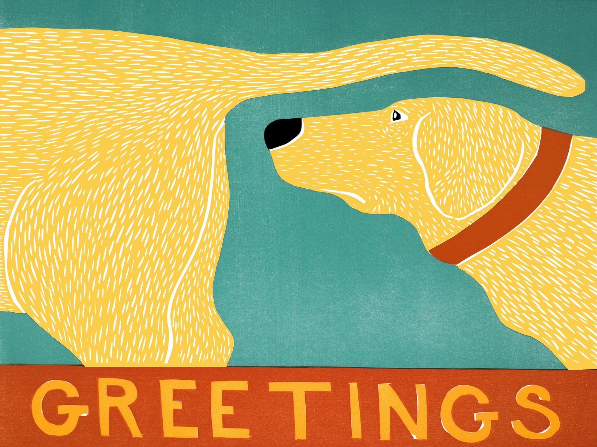 Art.com Greetings Yellow Giclee Print by Stephen Huneck, 24" x 18 ...