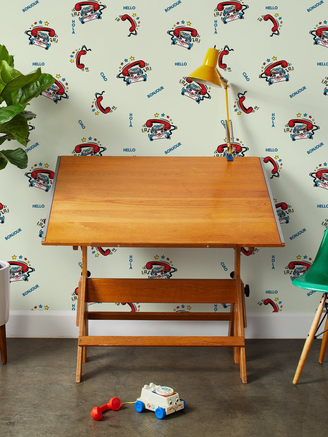Greetings and Chatter Removable Vinyl Wallpaper By Fisher-Price - Mint ...