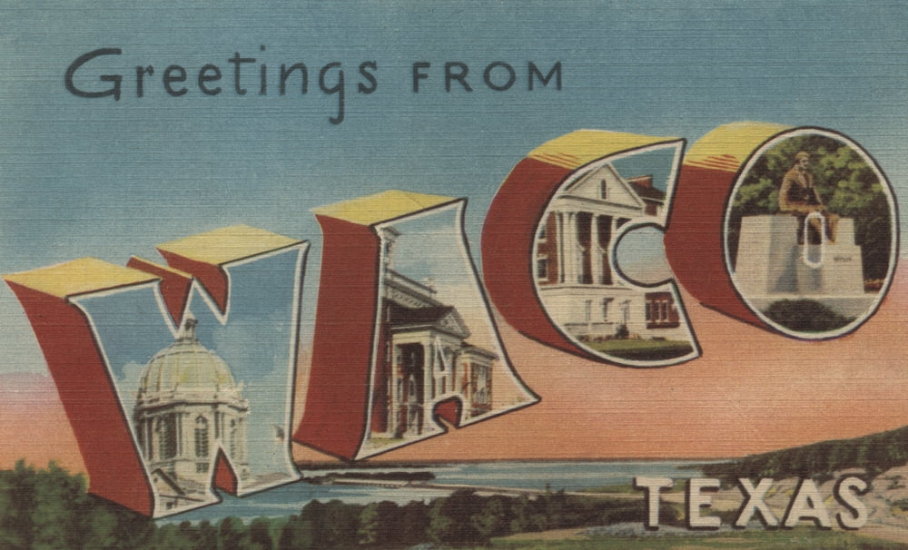 Greetings from Waco, Texas (9x12 Wall Art Print, Home Decor) - Walmart.com