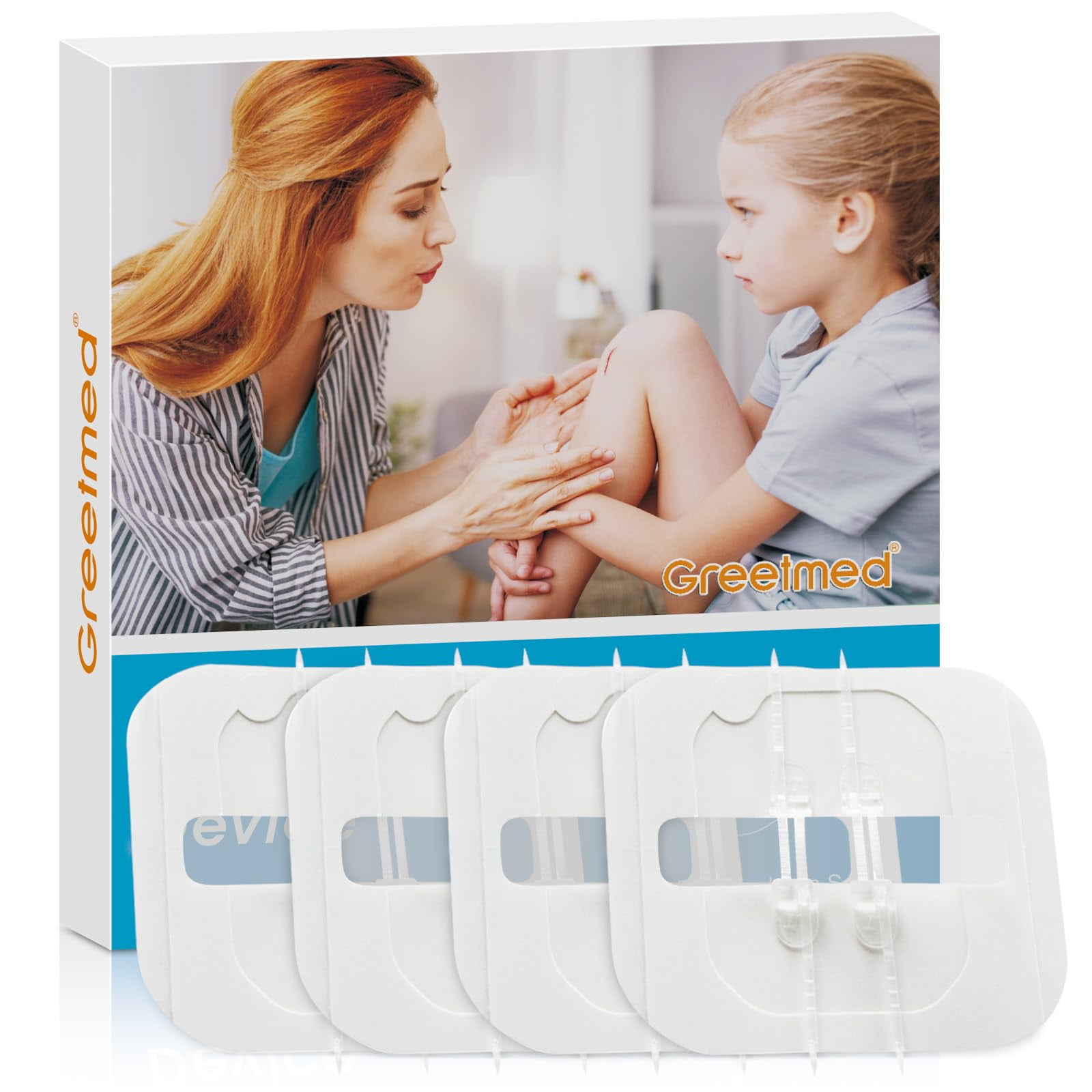 Greetmed Emergency Wound Closure Strips 4 Pcs Butterfly Bandages for ...