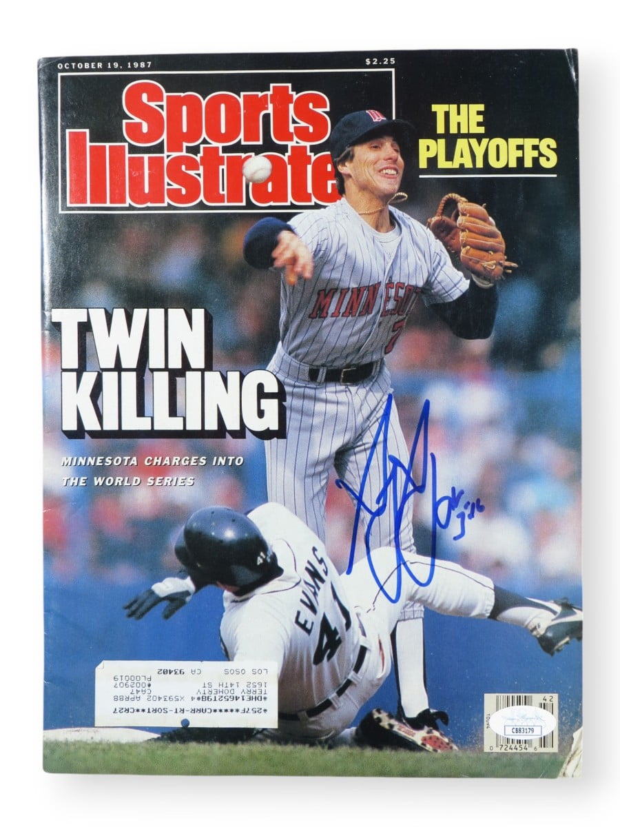 Greg Gagne Signed Autographed Magazine Sports Illustrated 1987 Twins ...