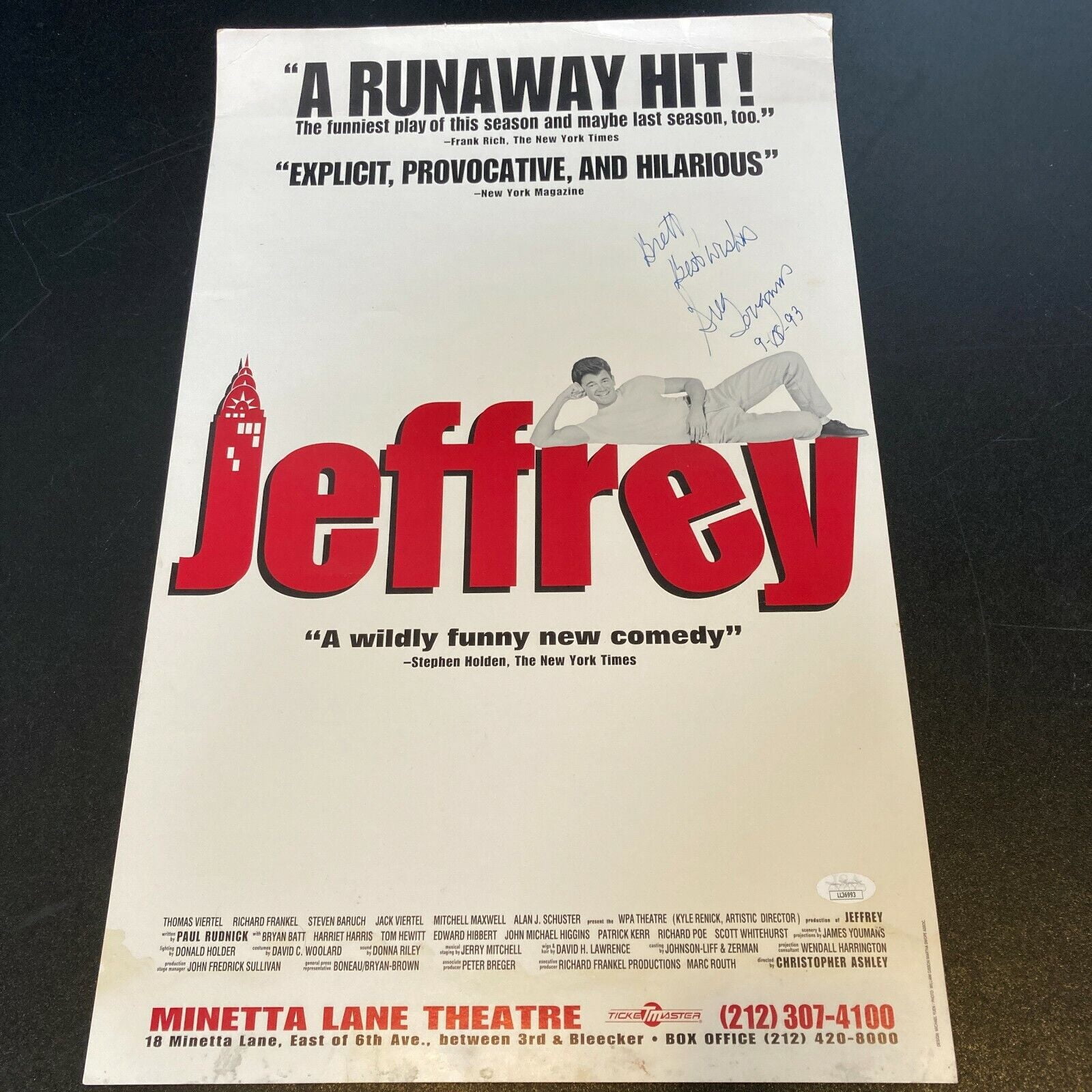 Greg Louganis Signed Autographed Original Jeffery Movie 14x22 Poster ...
