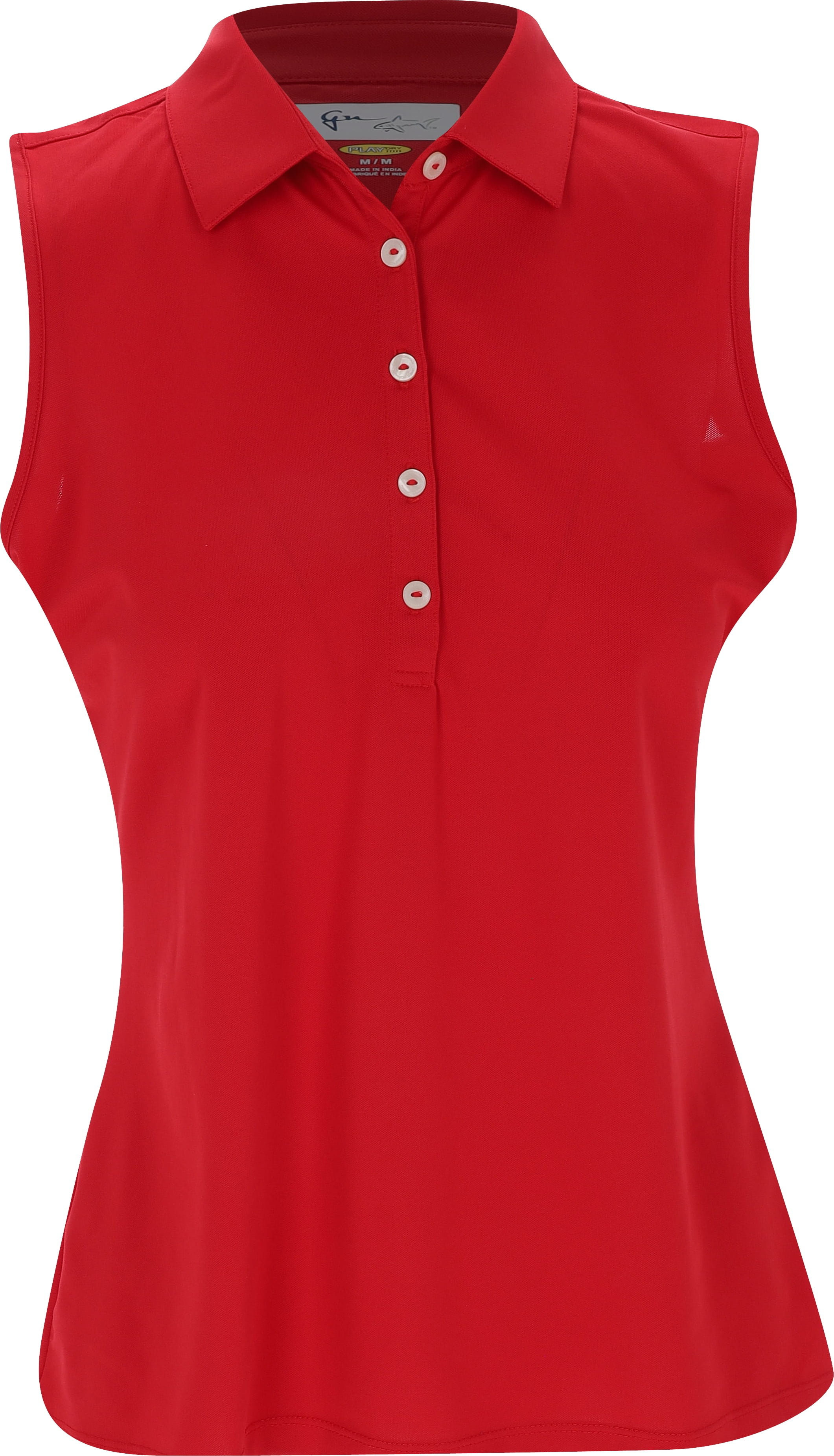 Greg Norman Freedom Micro Pique Sleeveless British Red Shirt Women XL ...