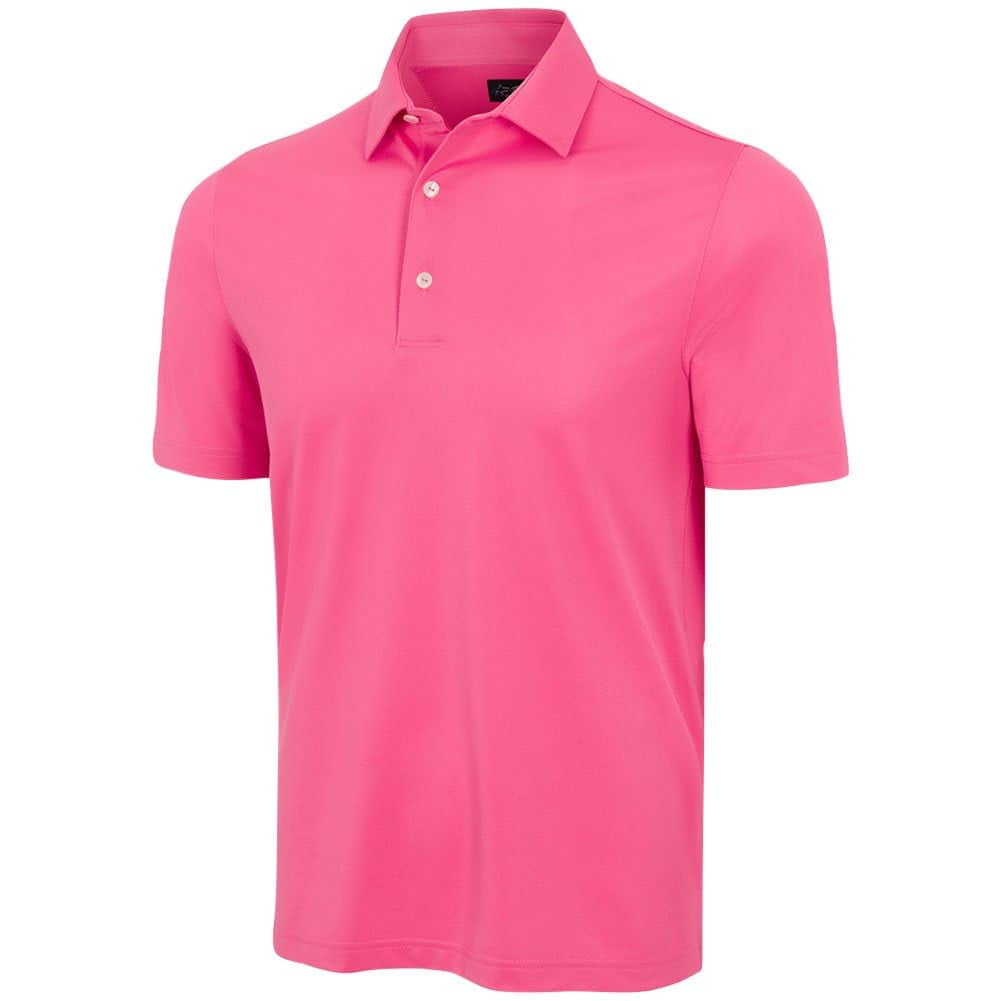 Greg Norman Freedom Micro Pique Pink Shirt Men L - Walmart.com