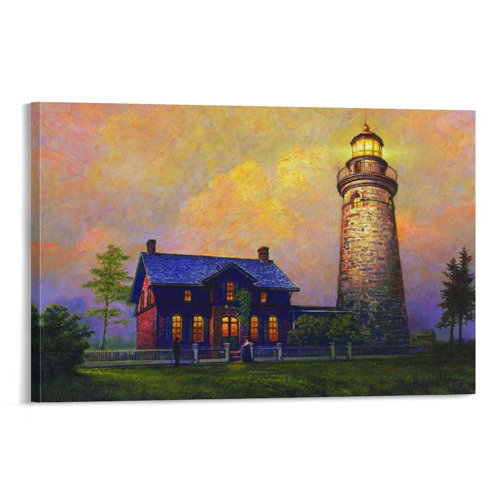 Greg Olsen Print Painting HARBOR LIGHTHOUSE Artworks Canvas Poster Room ...