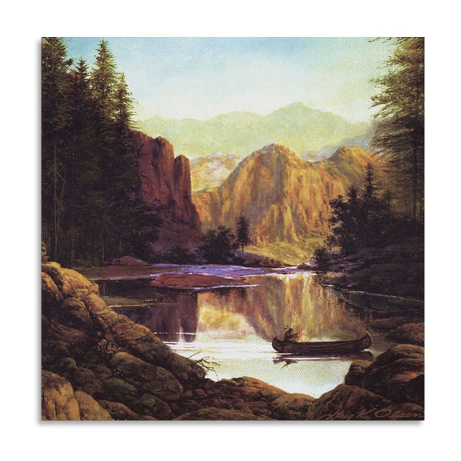 Greg Olsen Print Painting PADDLING STILL WATERS Print Photo Art ...