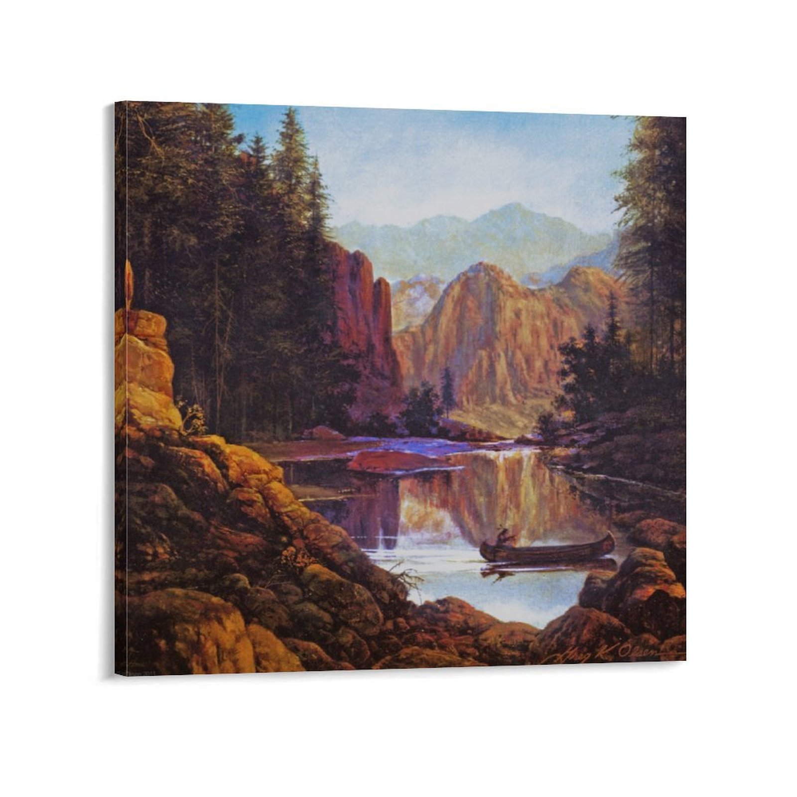 Greg Olsen Print Painting The Lake Natural Wall Art Picture Painting ...