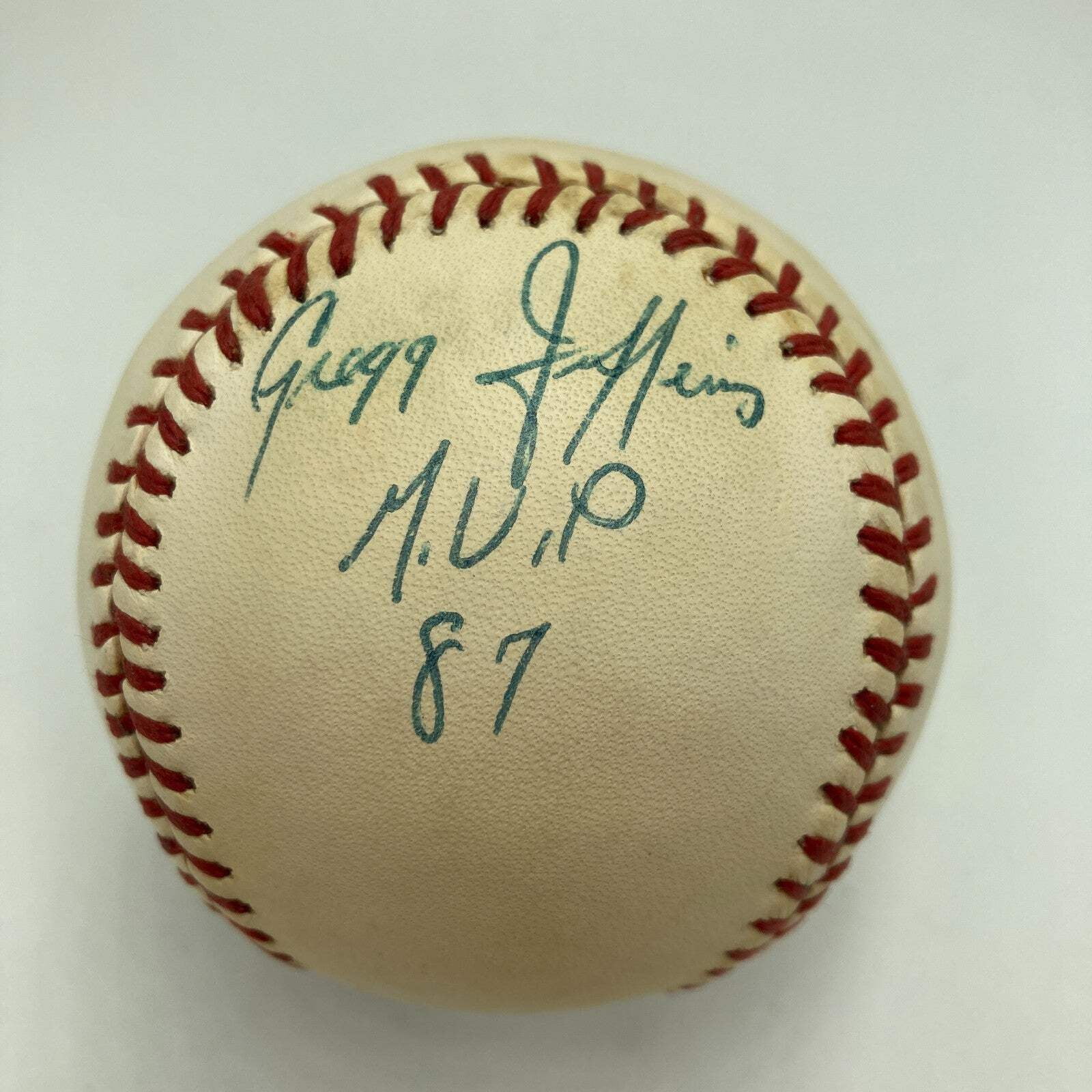 Gregg Jefferies 1987 MVP Rookie Signed Minor League Baseball PSA DNA ...
