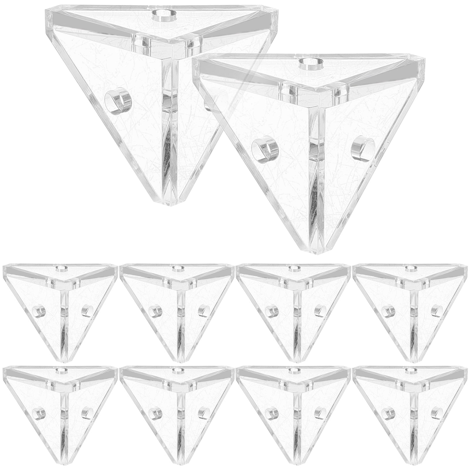 Gregiular 1 Set Acrylic Corner Bracket Clear Corner Braces 3-Hole Right ...