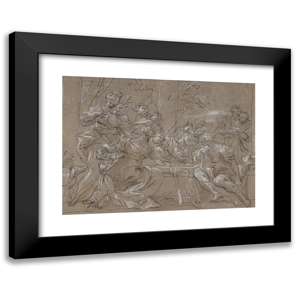 Gregorio de' Ferrari 14x11 Black Modern Framed Museum Art Print Titled ...