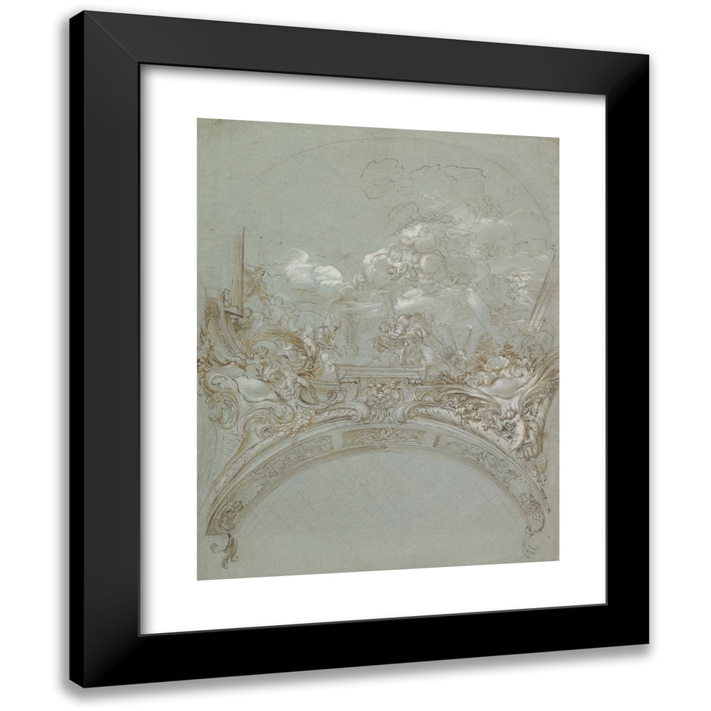 Gregorio de' Ferrari 19x24 Black Modern Framed Museum Art Print Titled ...