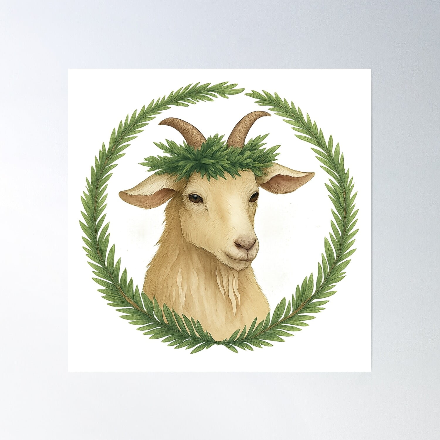 Gregory Goat Poster Wall Art, Modern Wall Decor, 16x16 UNFRAMED ...