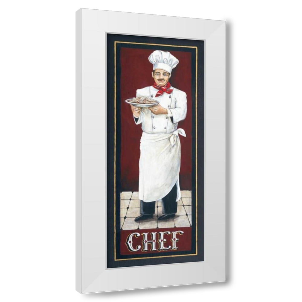 Gregory Gorham 12x24 White Modern Wood Framed Wall Art Titled - Chef ...