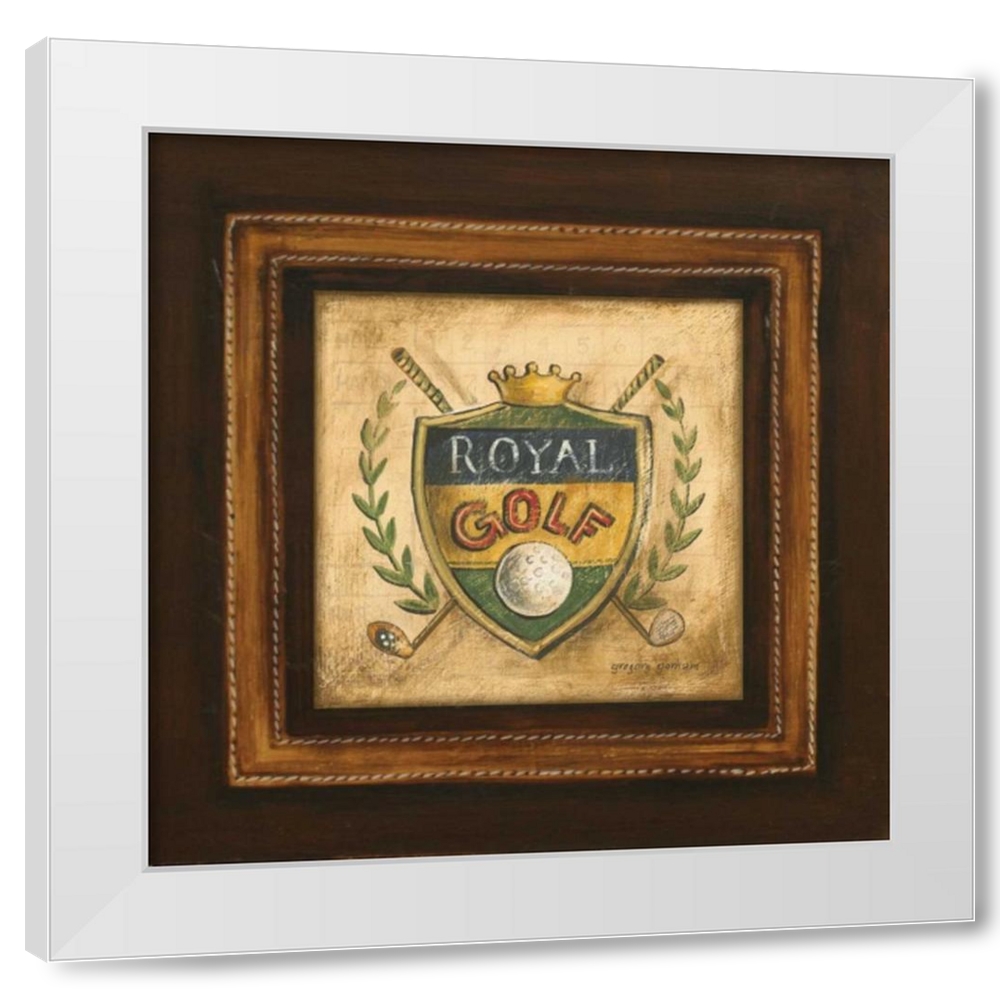 Gregory Gorham 15x15 White Modern Wood Framed Wall Art Titled - Golf ...