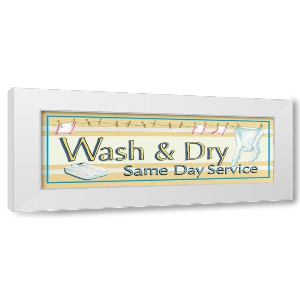 Gregory Gorham 32x14 White Modern Wood Framed Wall Art Titled - Wash ...