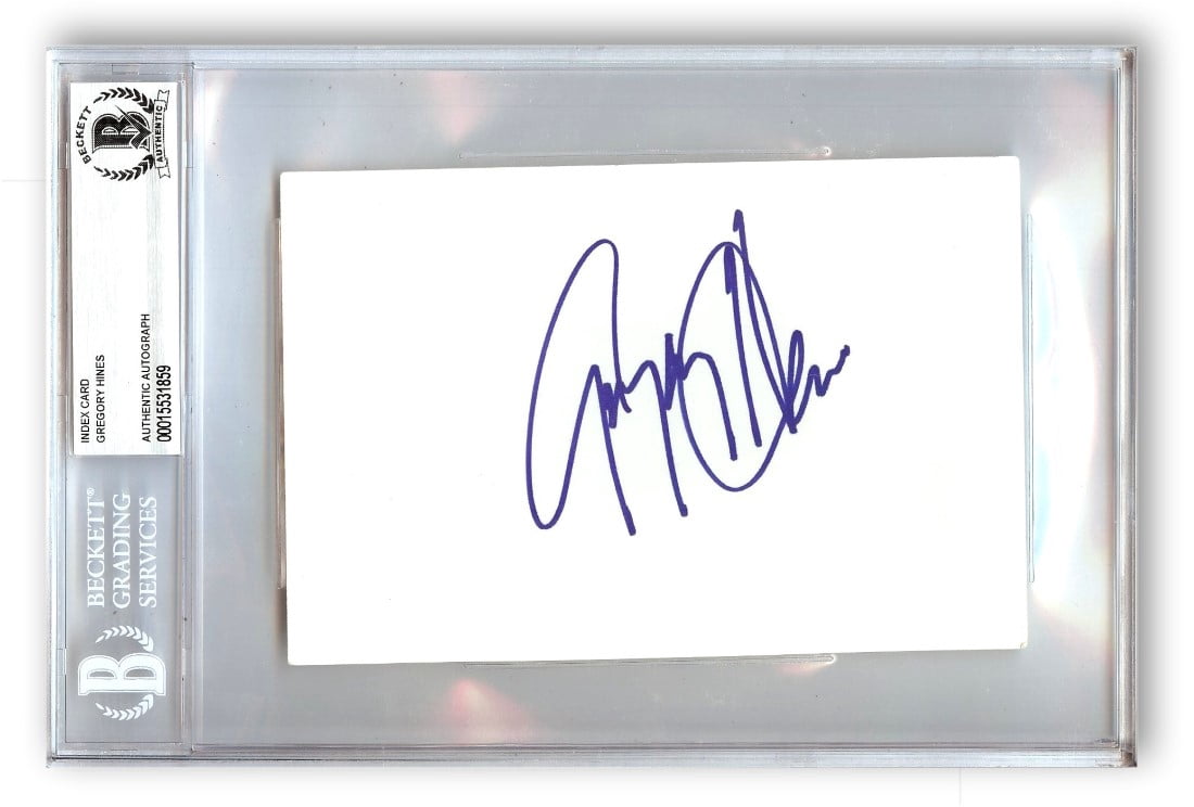 Gregory Hines Signed Autographed Index Card Actor Tap Dancer BAS 1859 ...
