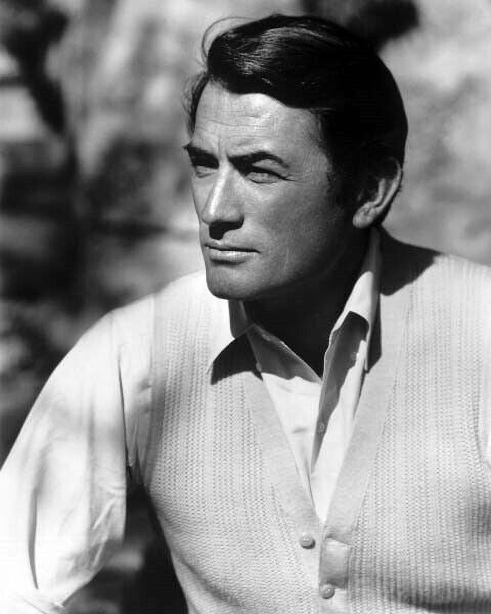 Gregory Peck 1950's debonair wearing white shirt and vest Poster 4x6 ...