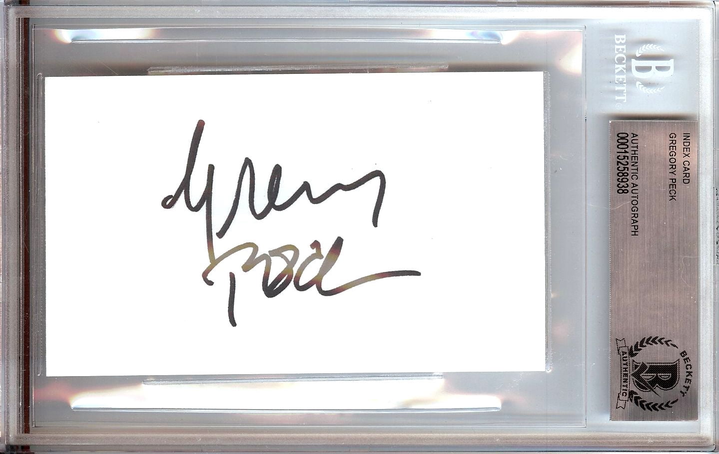 Gregory Peck Signed Autographed Index Card Legendary Actor BAS ...