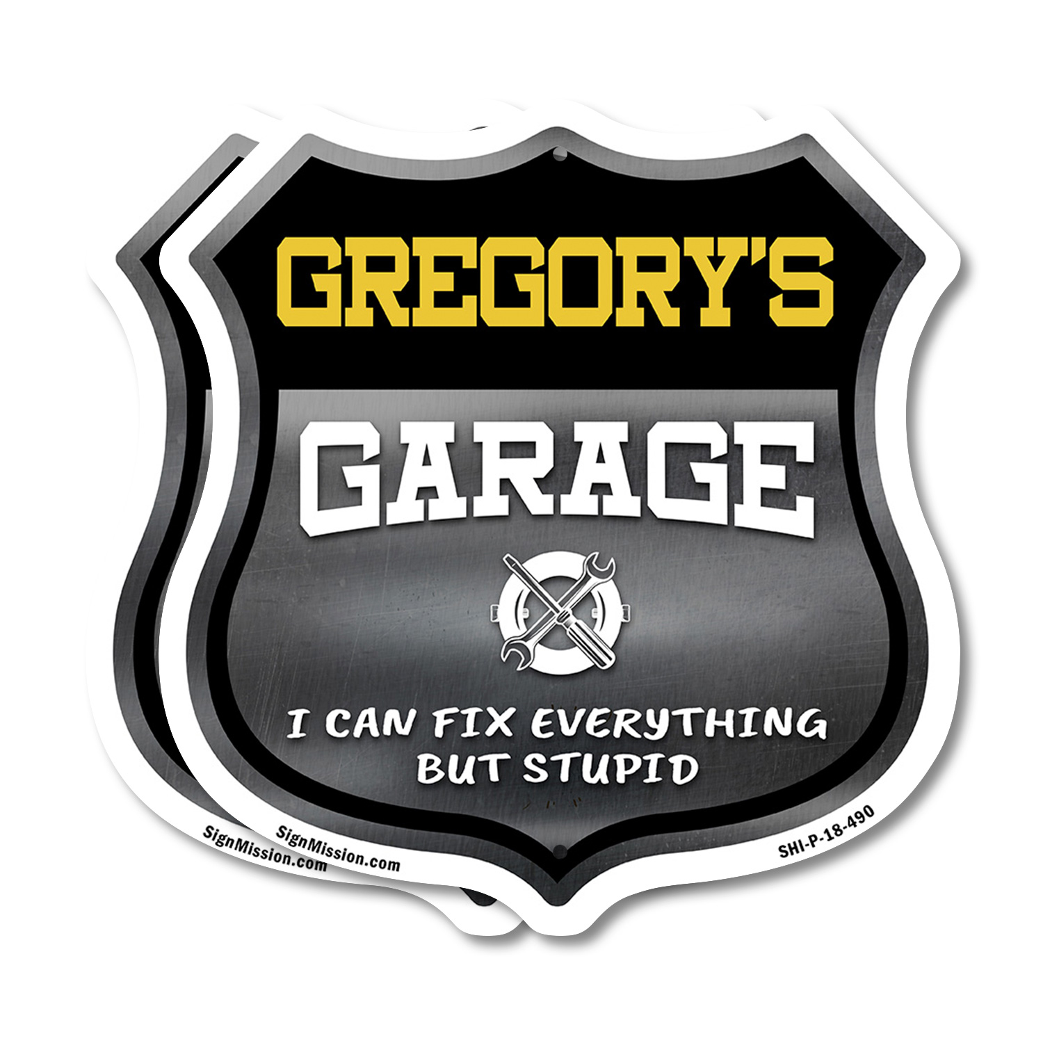 Gregory's Garage I Can Fix Everything But Stupid (2 Pack) 18 inch X 18 ...
