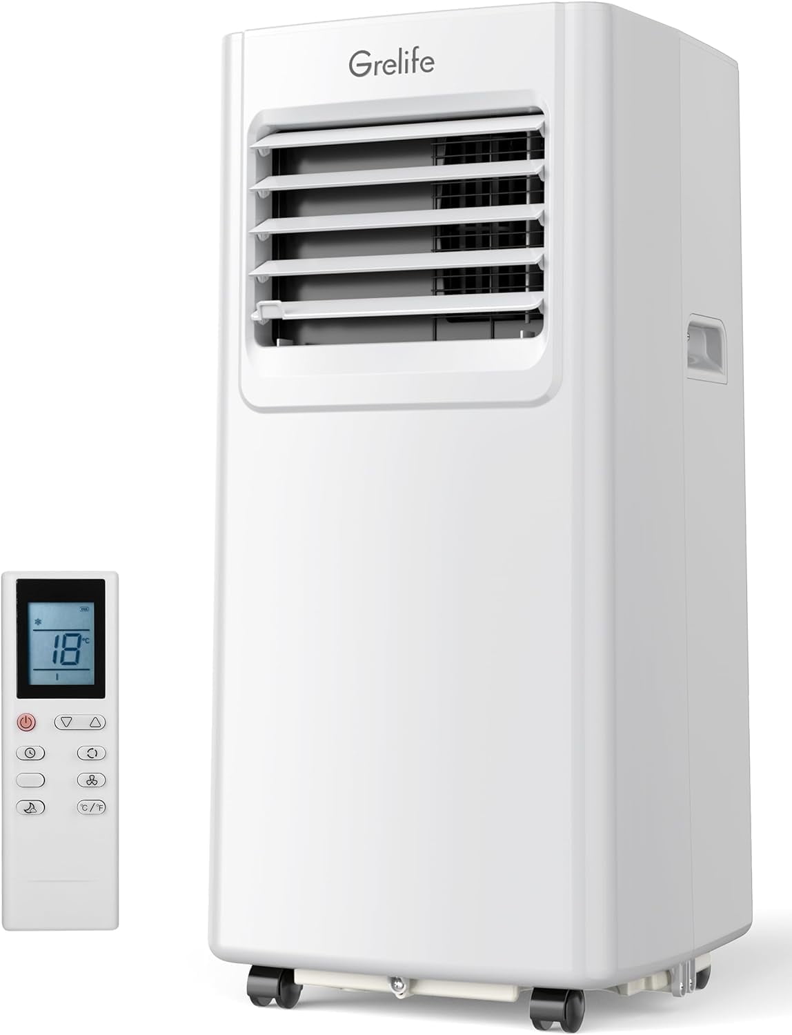 Grelife 8000 BTU Portable Air Conditioner - 4-in-1 AC Unit Cools 350 Sq ...