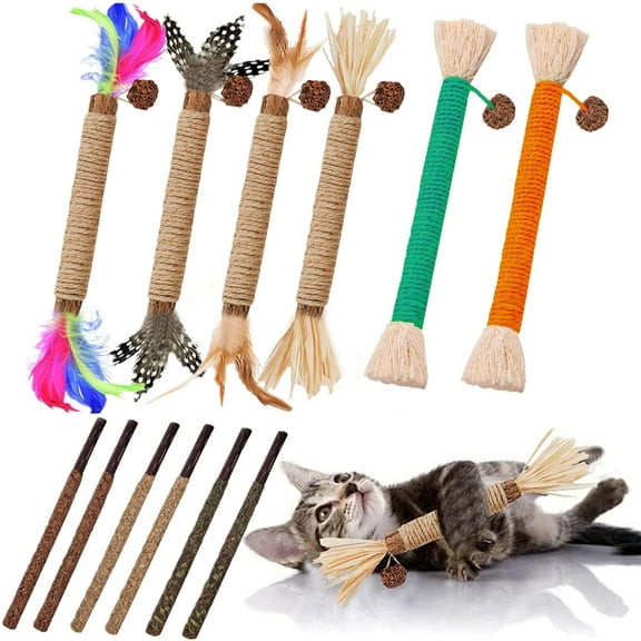 USA Kitty Kick Stick Catnip Kickers - Set of (2) 15" Toys - Walmart.com