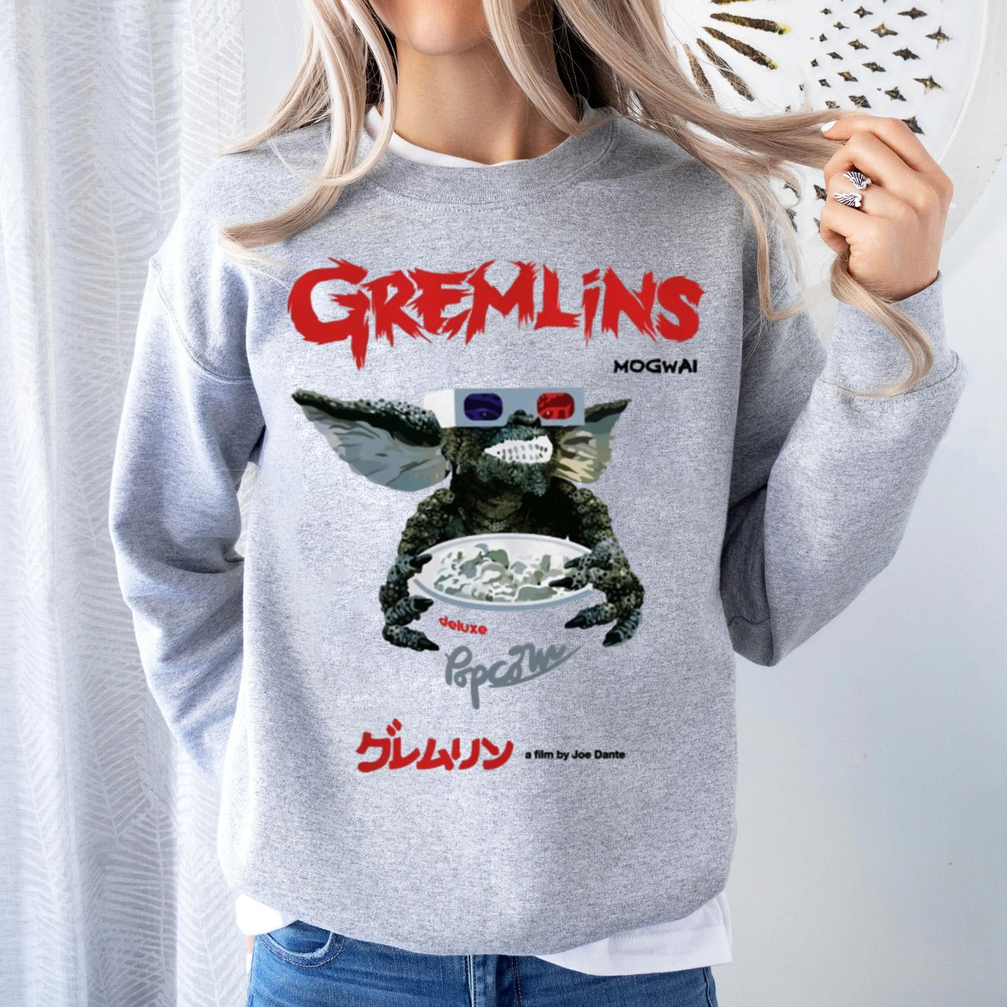 Gremlins Cinema's PopCorn shirt, Gremlins retro Sweat Shirt - Walmart.com